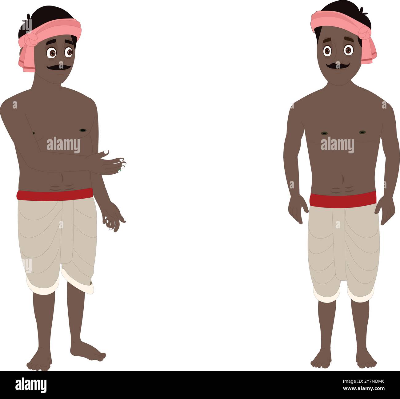 Indian village poor farmer character set for cartoon. Farmer model ...