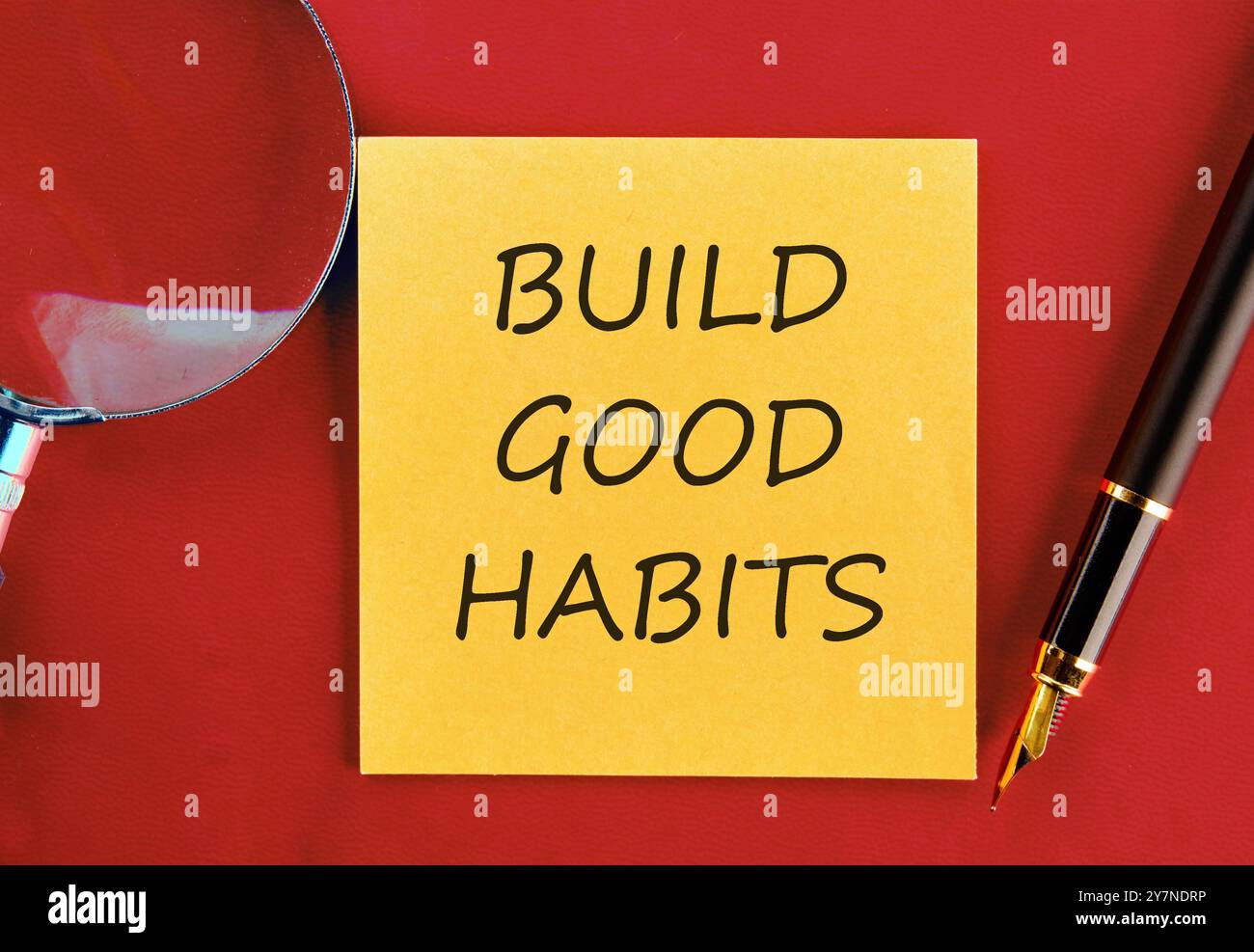 motivational reminder development concept words BUILD GOOD HABITS on a ...