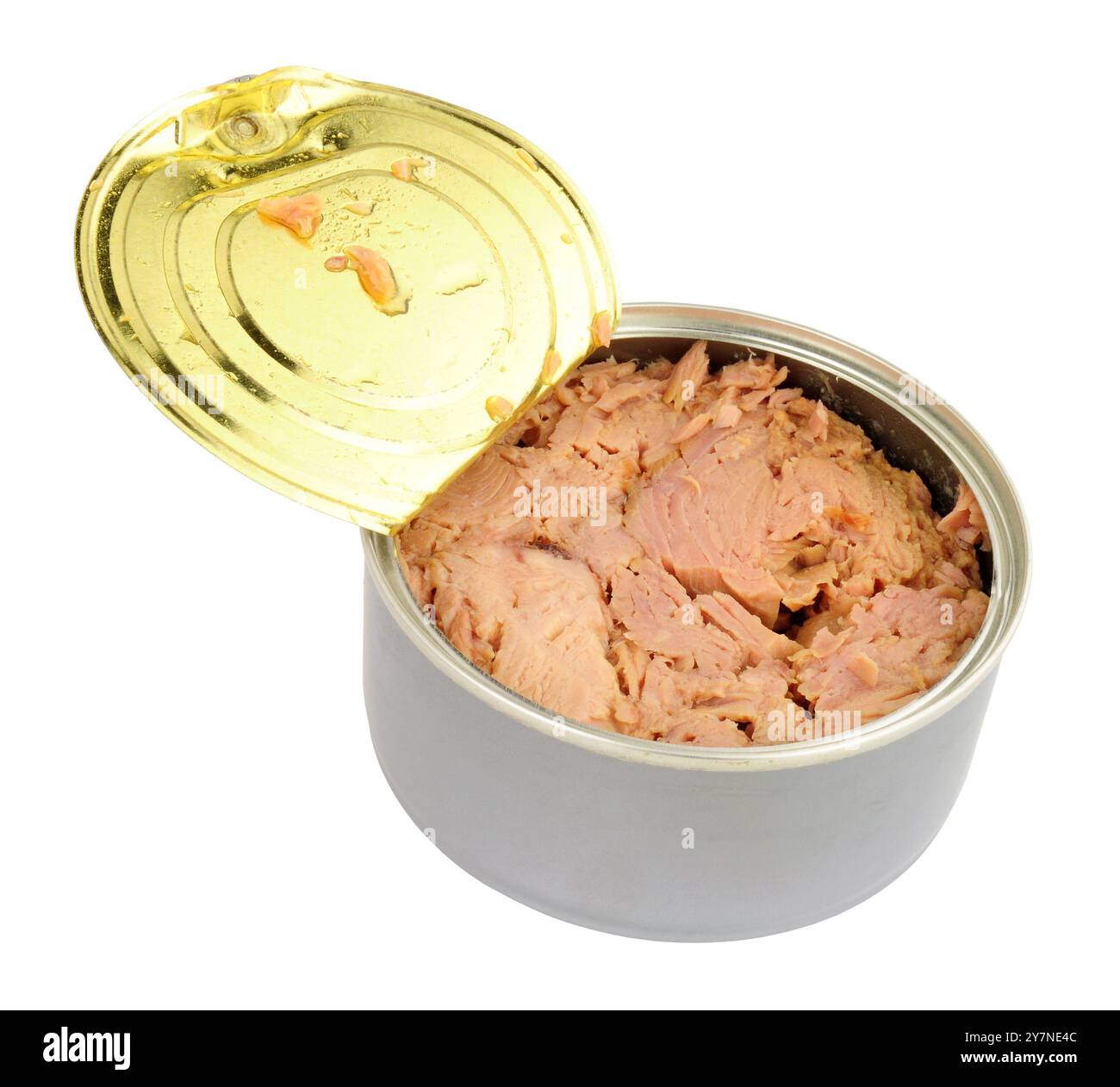 Tinned skipjack tuna steak isolated on a white background Stock Photo ...