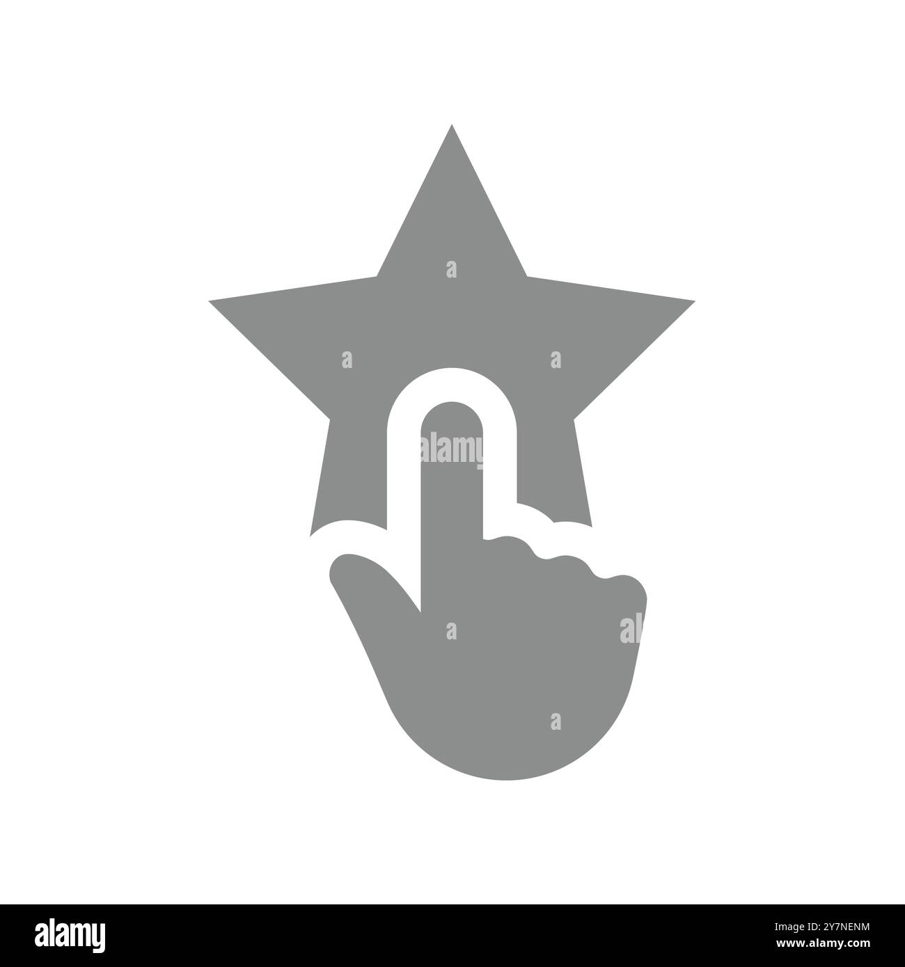 Star rating with hand cursor vector. Stared, favorite and like product ...