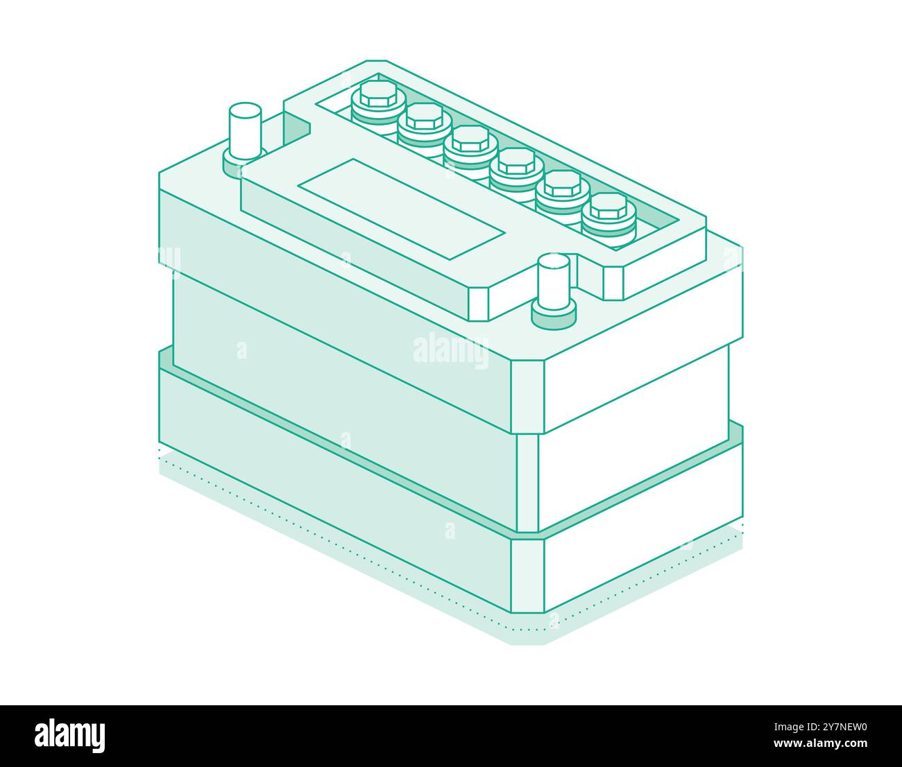 Car battery isolated on white background. Accumulator battery ...
