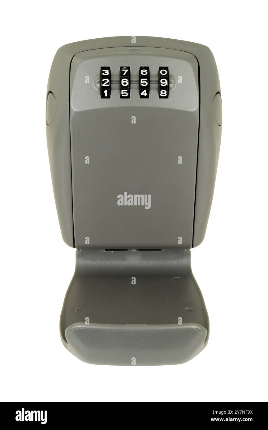 Four digit dial keyless combination wall mountable key safe Stock Photo ...