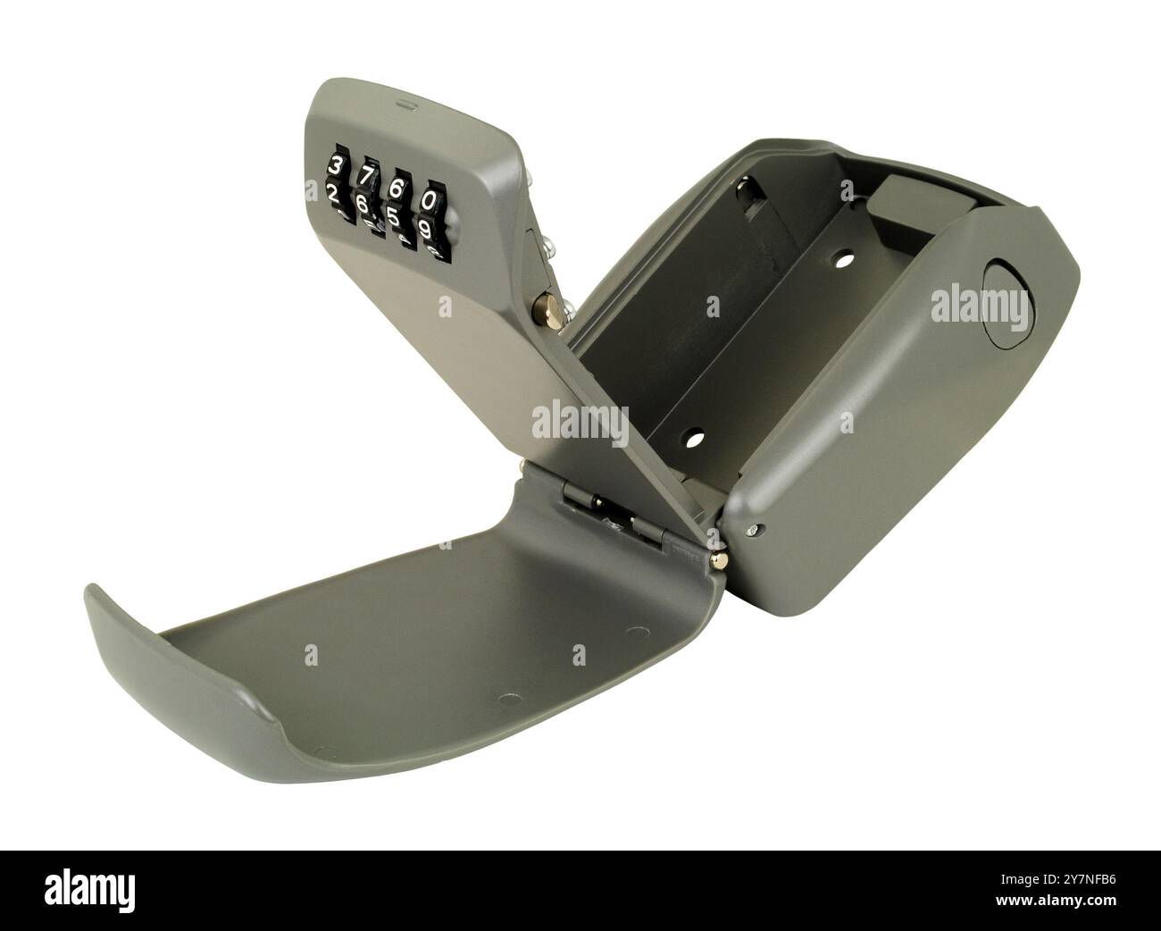 Four digit dial keyless combination wall mountable key safe Stock Photo ...