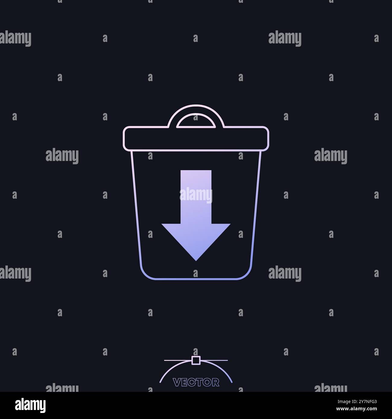 waste reduction icon with a trash bin, vector Stock Vector Image & Art ...