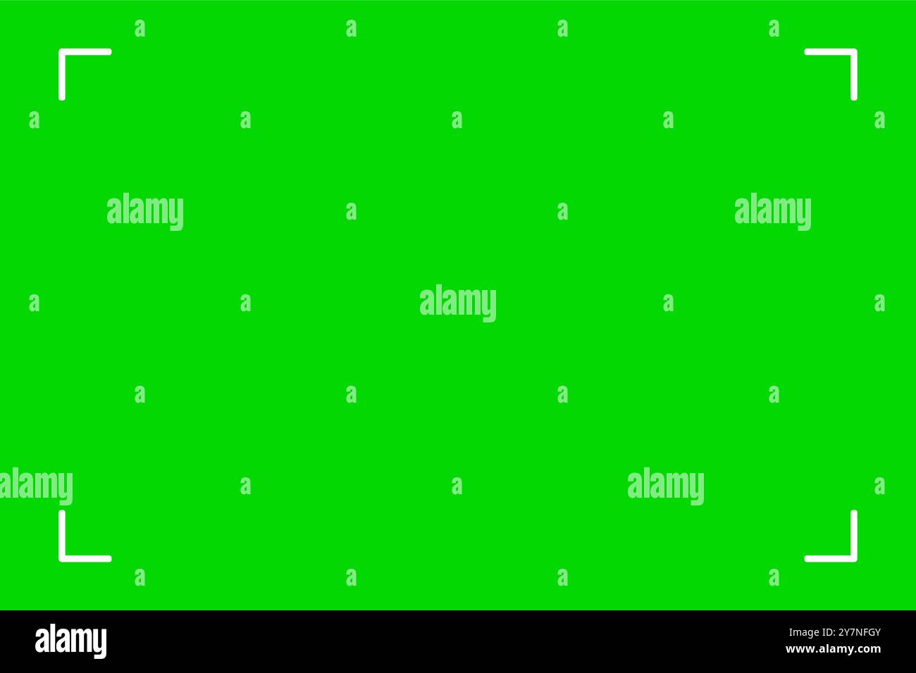 Green screen chroma key background, viewfinder camera frame, video film screen template, overlay ...