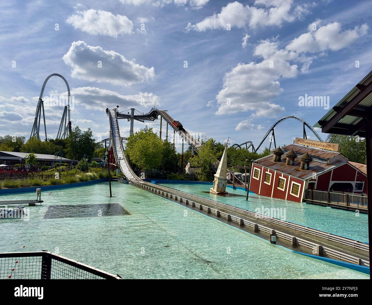 The Roller Coasters at the Thorpe Park, London, England, UK Stock Photo ...