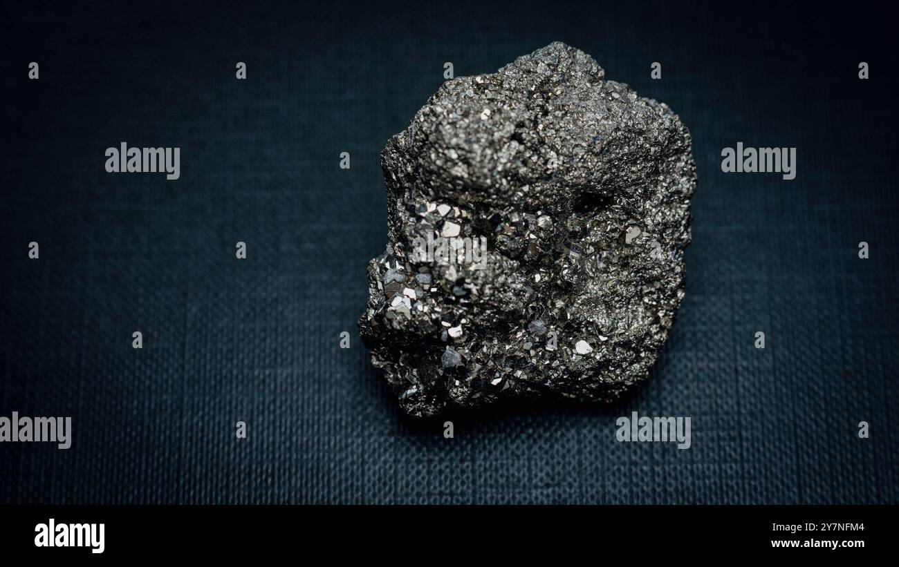 Isolated sample of the mineral Pyrite , texture , macro Stock Photo - Alamy