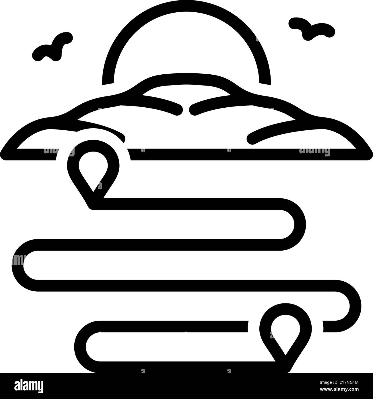 Pathway promenade Stock Vector Images - Alamy