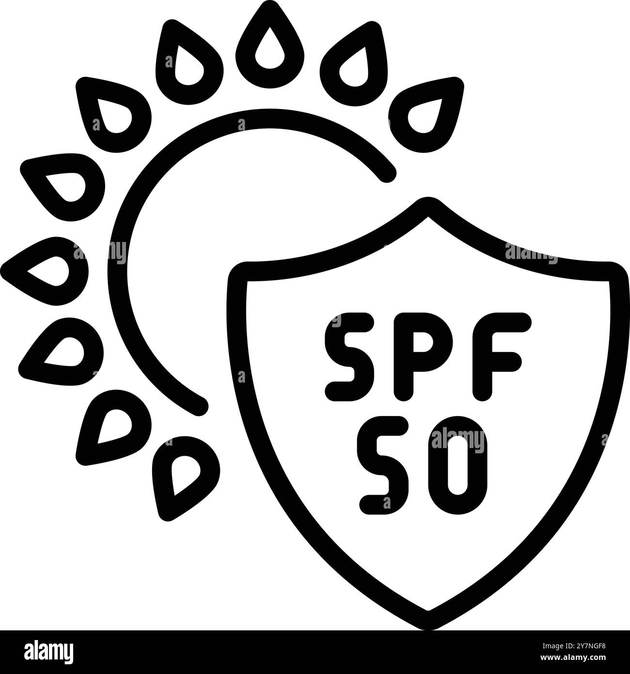 Icon for spf 50, uv protect Stock Vector Image & Art - Alamy