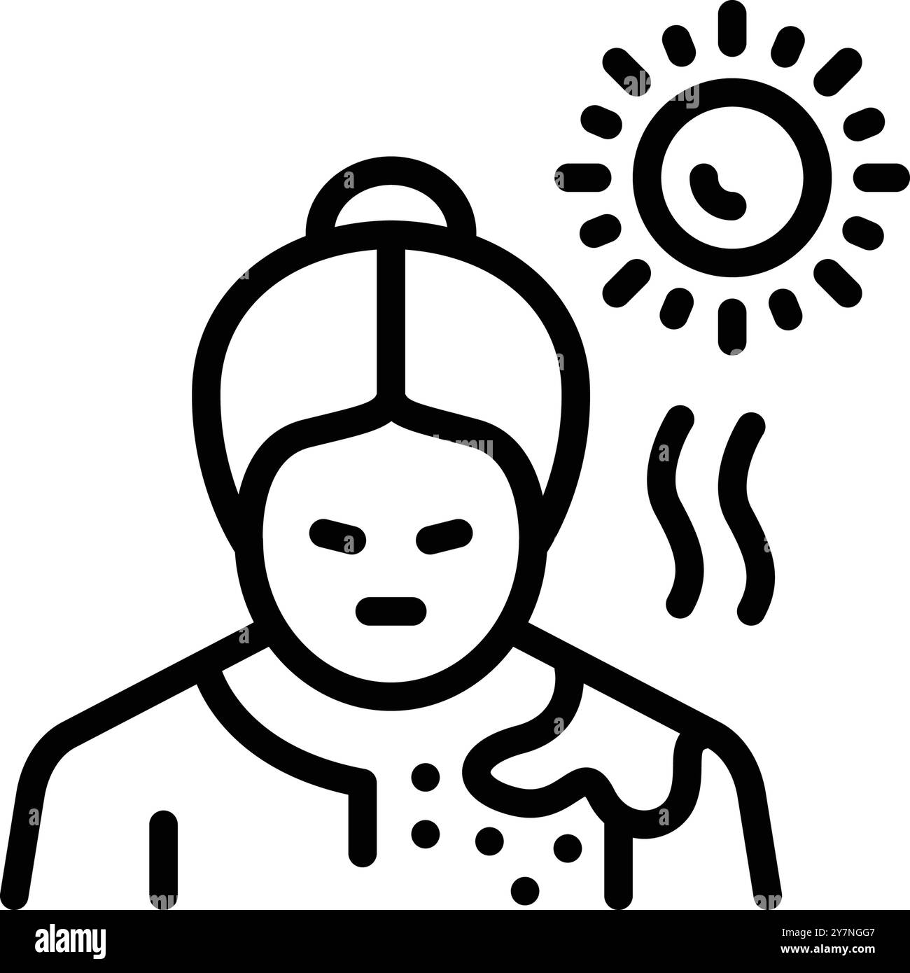 Icon for sun burn, damage Stock Vector Image & Art - Alamy