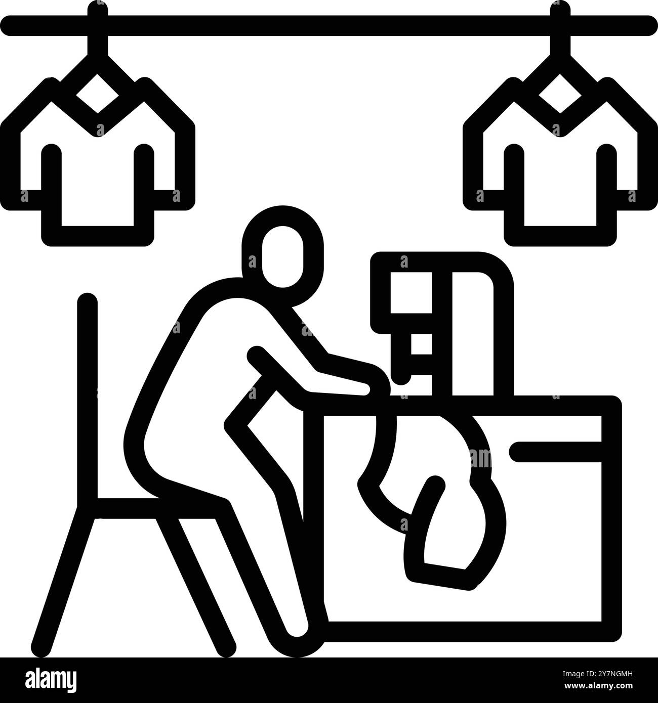 Tailor shop stitch icon hi-res stock photography and images - Alamy