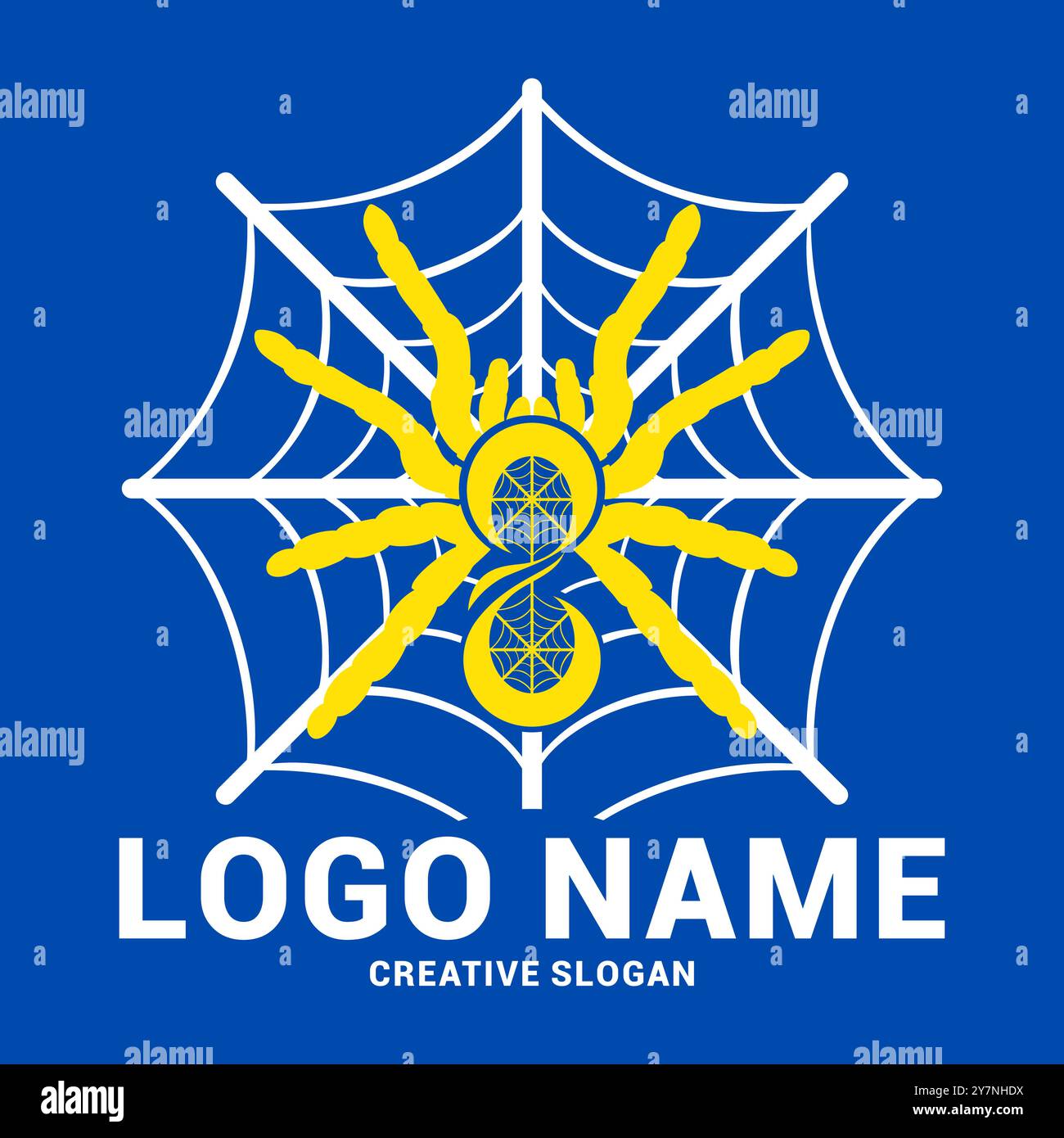 Spider animal logo design vector illustration. Modern creative ...