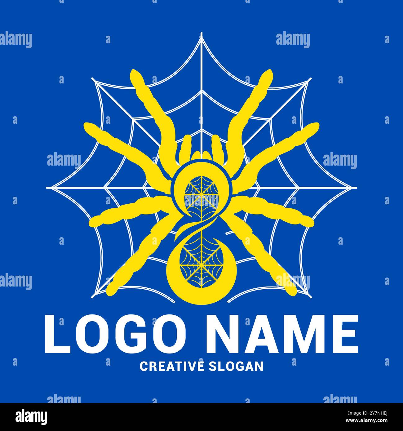 Spider animal logo design vector illustration. Modern creative ...