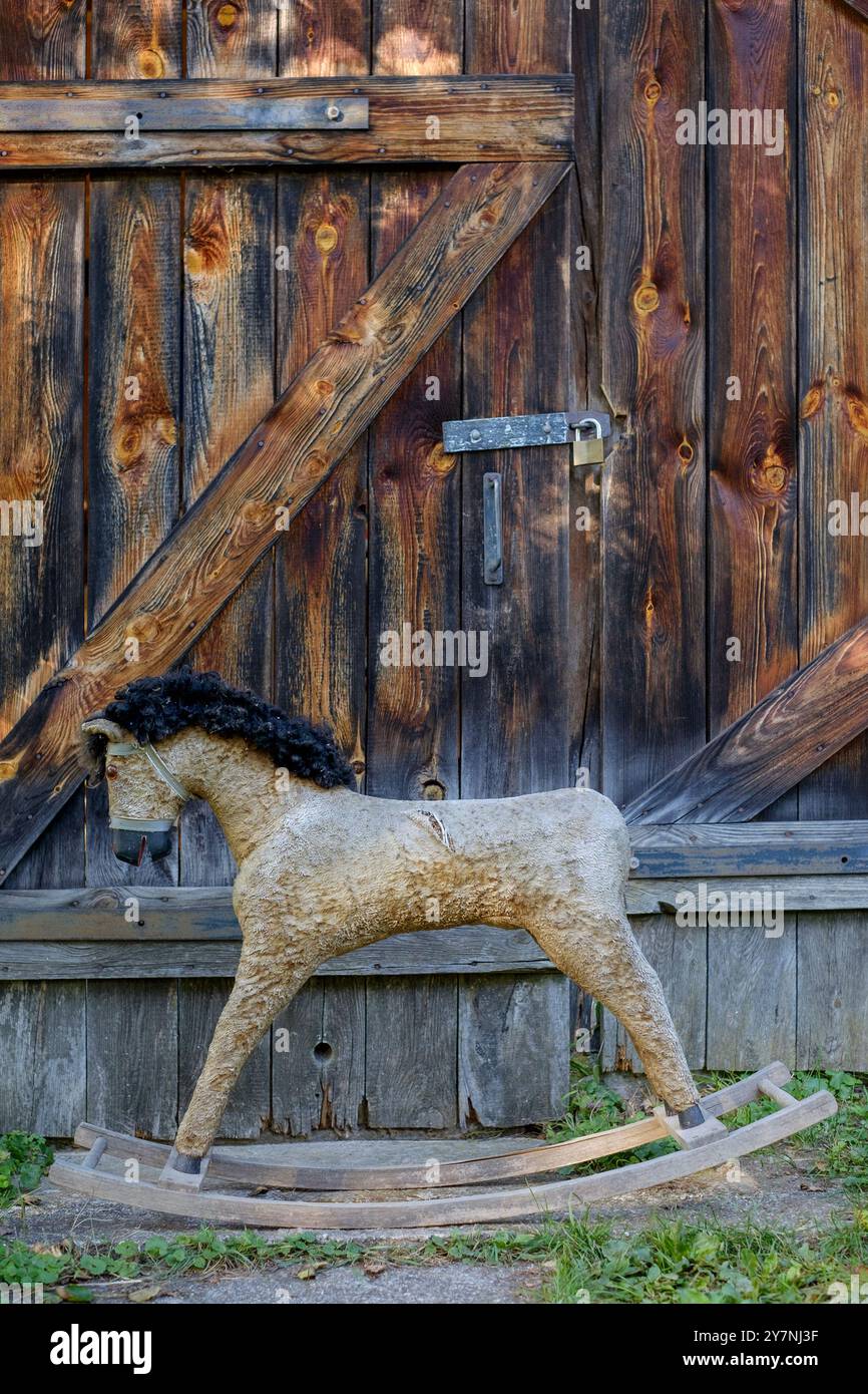 original vintage child's rocking horse toy hungary Stock Photo - Alamy