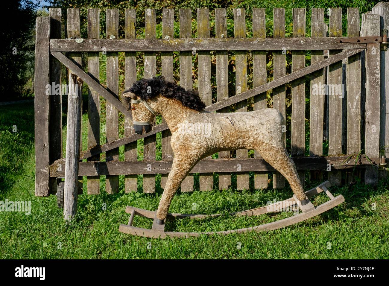 original vintage child's rocking horse toy hungary Stock Photo - Alamy