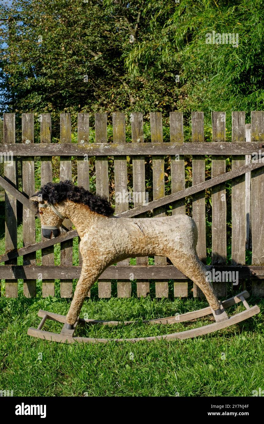 original vintage child's rocking horse toy hungary Stock Photo - Alamy