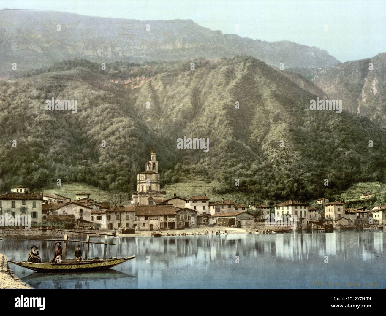 Harbor district, Campione, Campione d'Italia, Lake Lugano, Italy ...