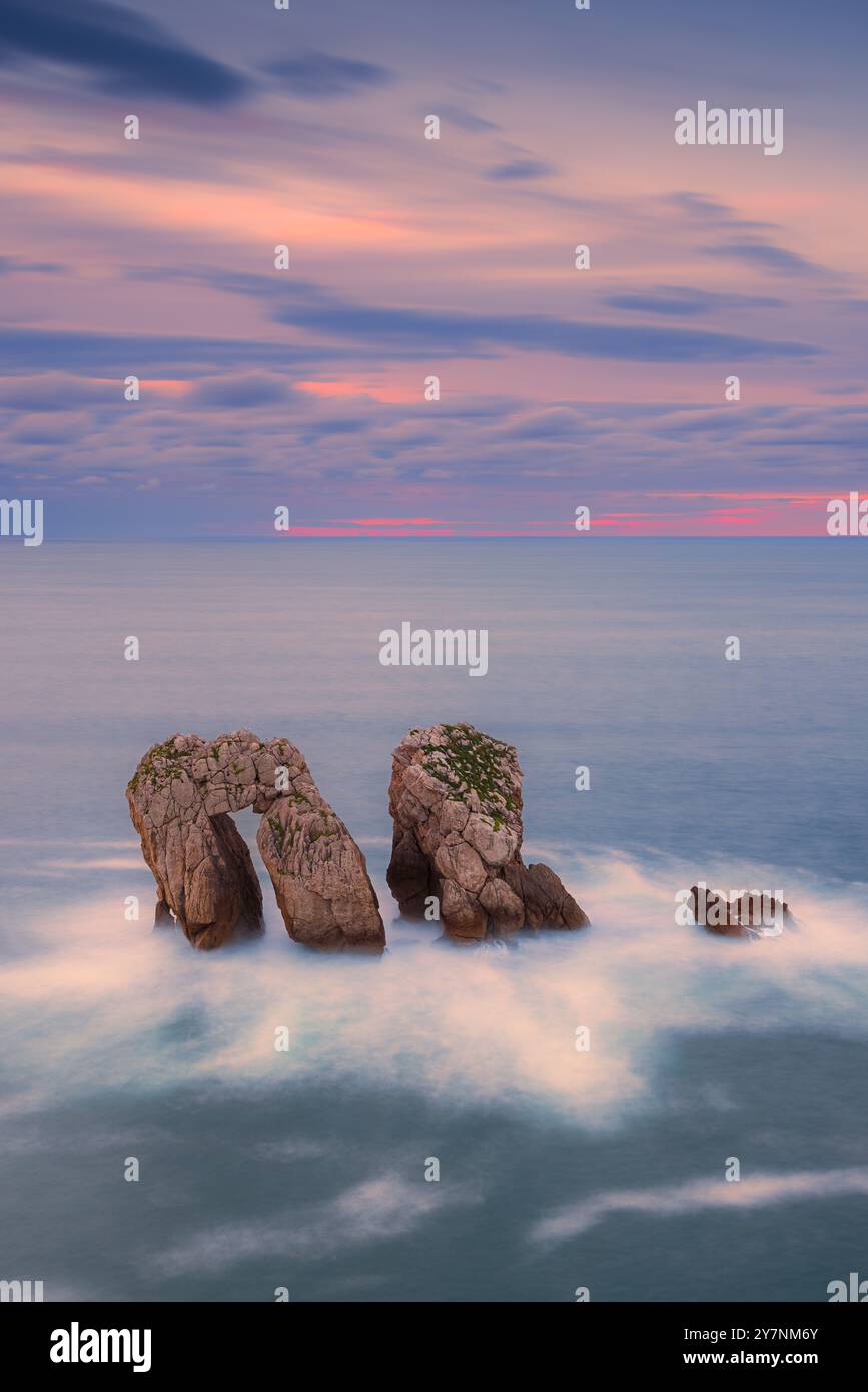 Sunset at the rock formations of Urro del Manzano, part of a fabulous ...