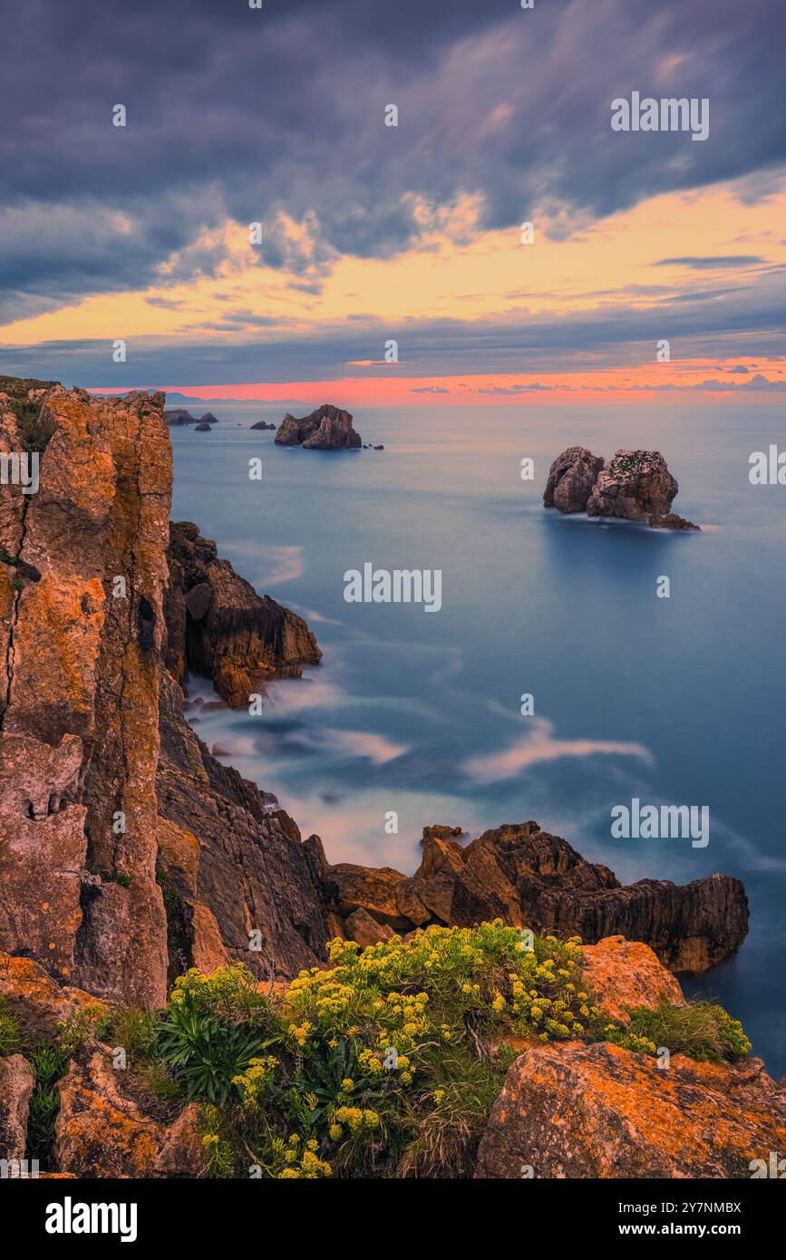 Sunset at the rock formations of Urro del Manzano, part of a fabulous ...