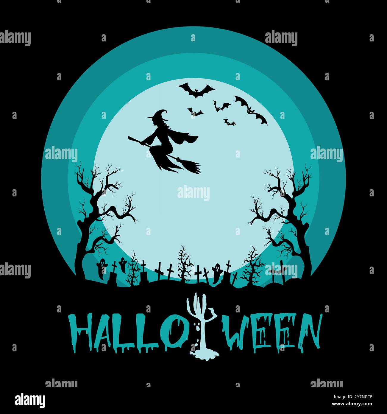 Halloween vector illustration Stock Vector Image & Art - Alamy