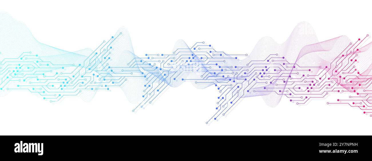 Abstract digital technology background. Digital tech motherboard ...