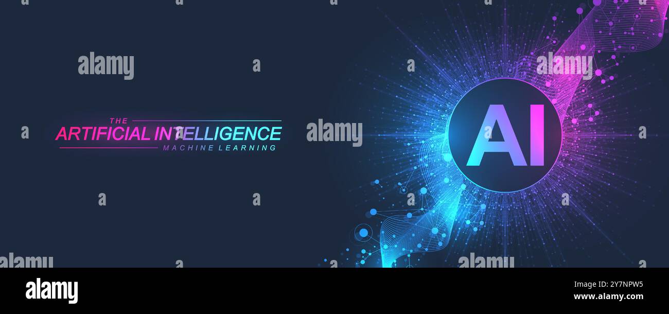 AI Banner Concept In The Digital Style. Generative Ideas Design Element ...