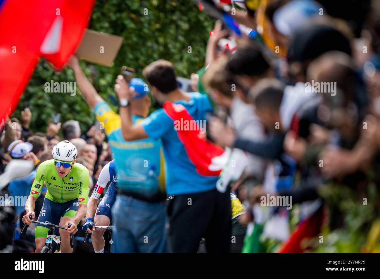 Zurich, Switzerland. 29th Sep, 2024. Slovenian Tadej Pogacar pictured in action during the elite ...