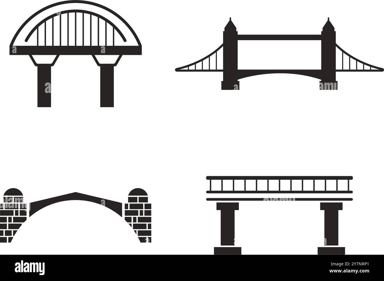 Bridge icon vector illustration logo design Stock Vector Image & Art ...