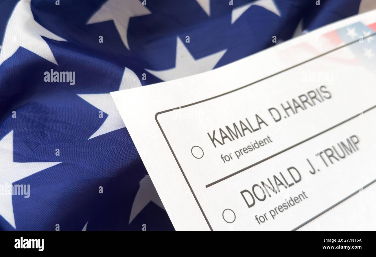 Kyiv, Ukraine, September 19, 2024 usa presidential sample ballot Stock ...
