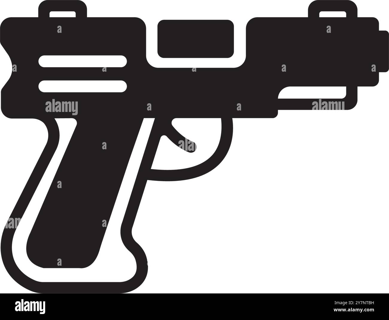 gun icon vector illustration logo design Stock Vector Image & Art - Alamy