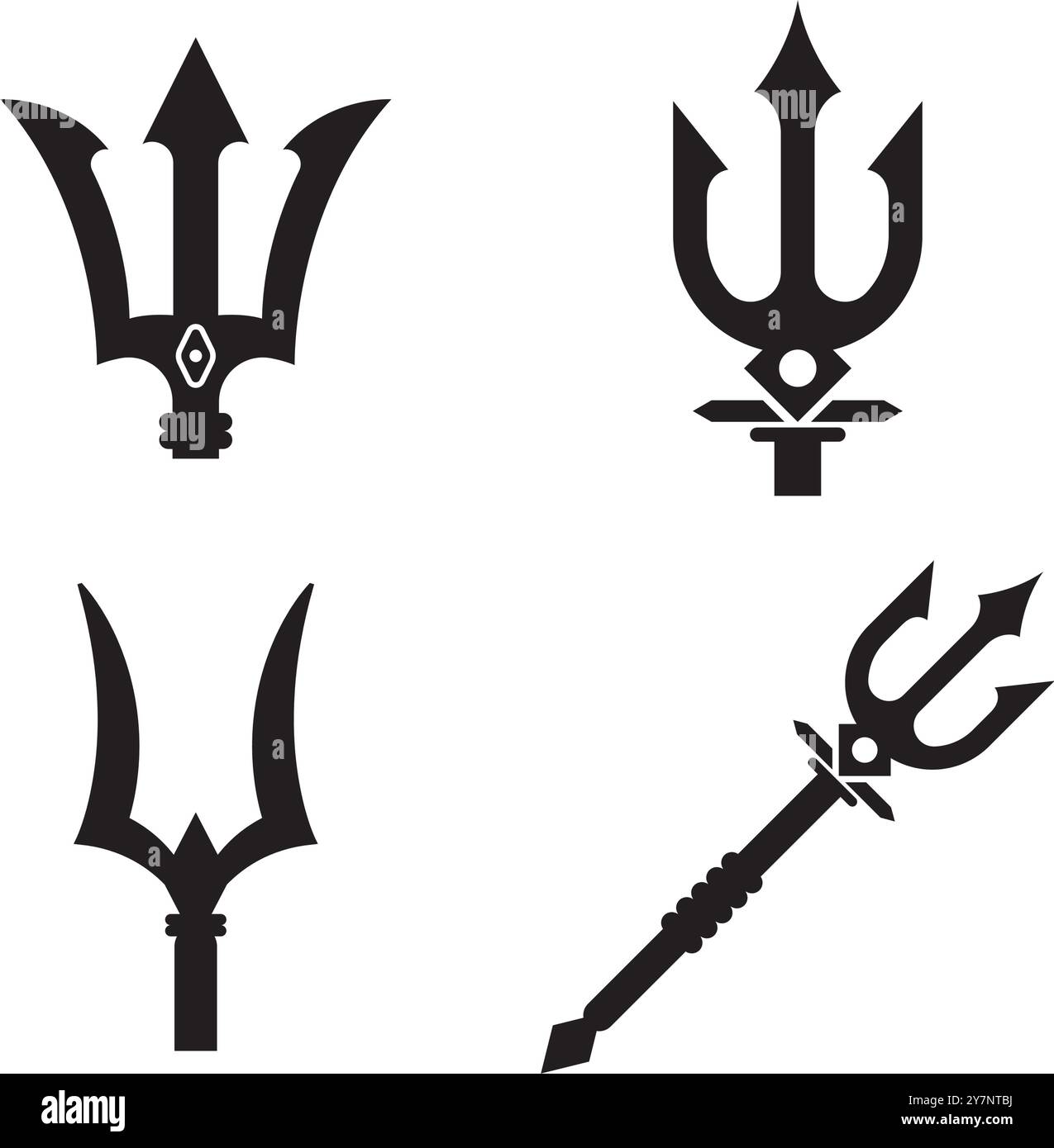 trident icon vector illustration logo design Stock Vector Image & Art ...