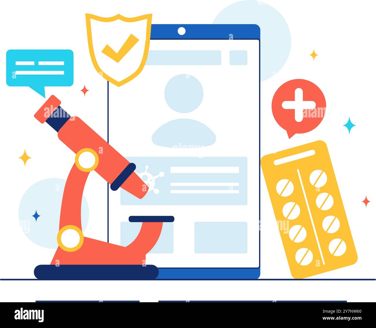 Immunologist Vector Illustration Showing the Immune Protection System ...