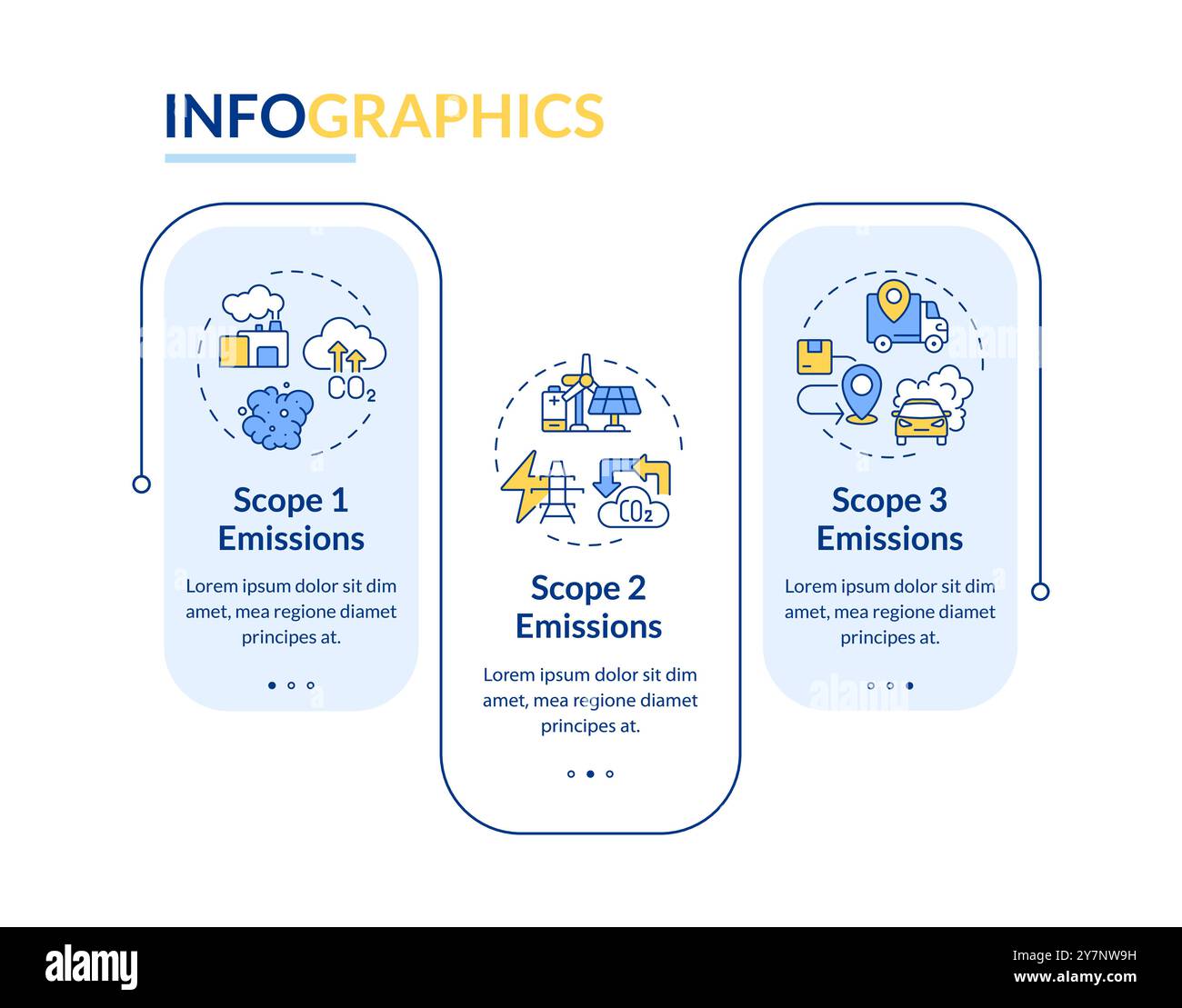 Carbon gas emissions rectangle infographic vector Stock Vector Image ...