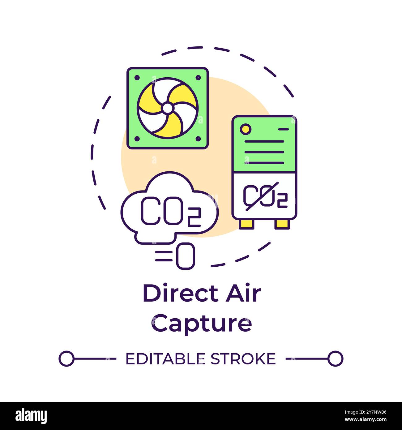 Direct air capture multi color concept icon Stock Vector Image & Art ...