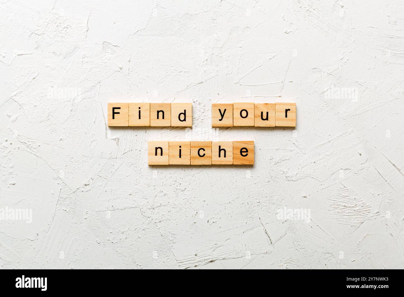 find your niche word written on wood block. find your niche text on ...