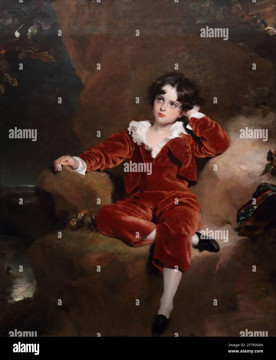 Portrait of Charles William Lambton ('The Red Boy') by English portrait ...