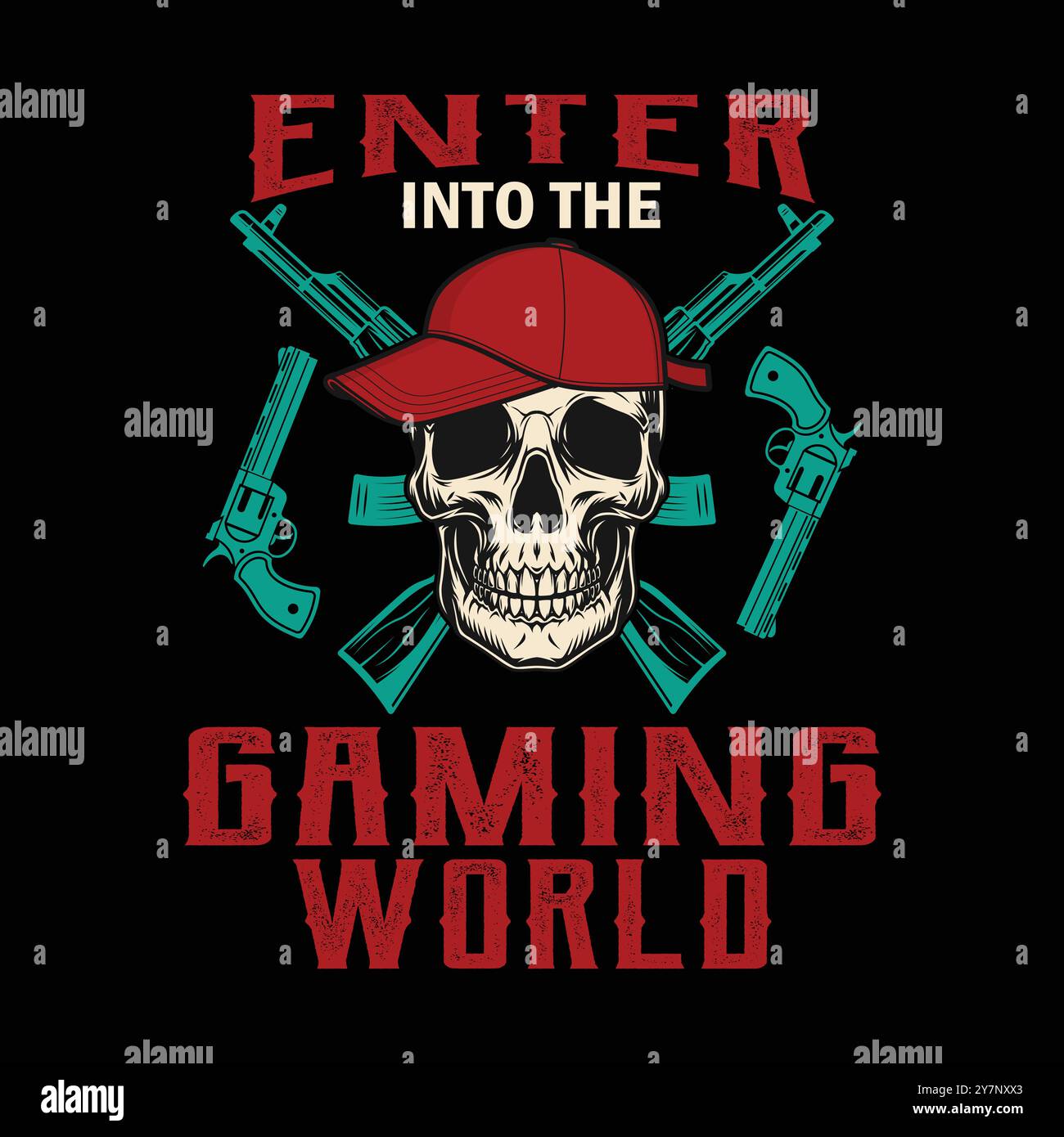 Enter into the Gaming World vector illustration Stock Vector Image ...