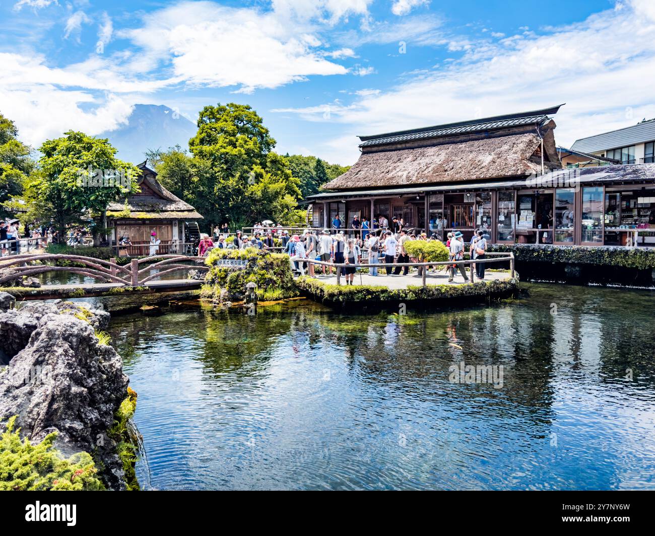 Oshino Hakkai traditional village in Minamitsuru District, Yamanashi, Japan Stock Photo - Alamy