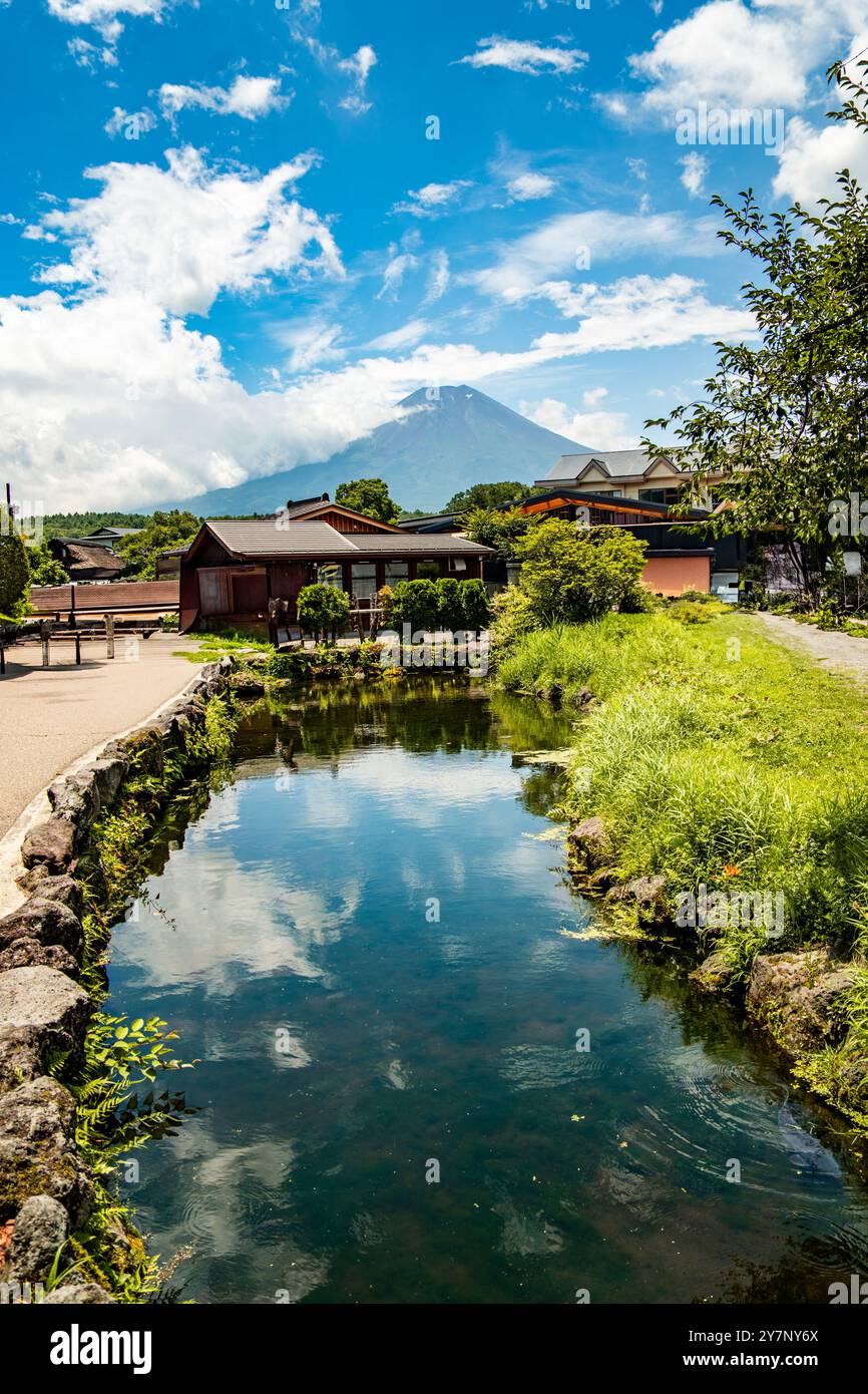 Oshino Hakkai traditional village in Minamitsuru District, Yamanashi, Japan Stock Photo - Alamy