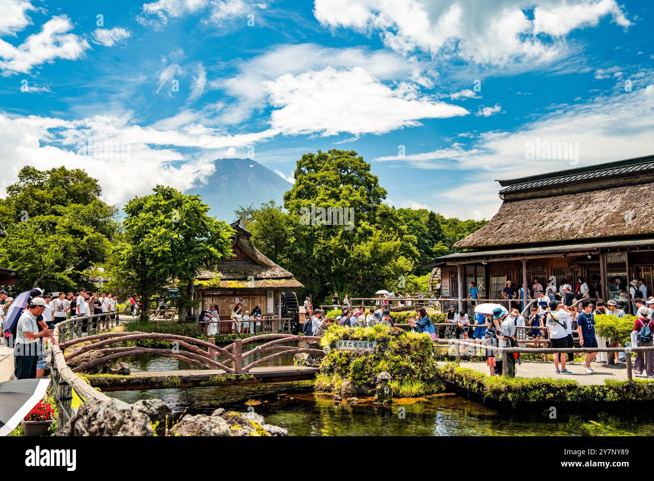 Oshino Hakkai traditional village in Minamitsuru District, Yamanashi, Japan Stock Photo - Alamy