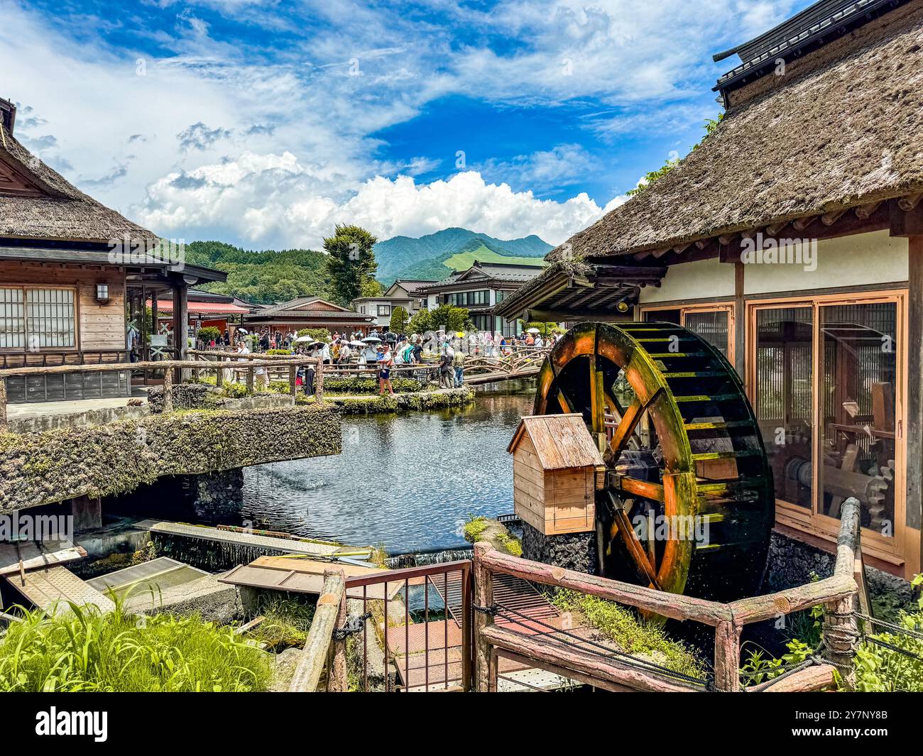 Oshino Hakkai traditional village in Minamitsuru District, Yamanashi, Japan Stock Photo - Alamy