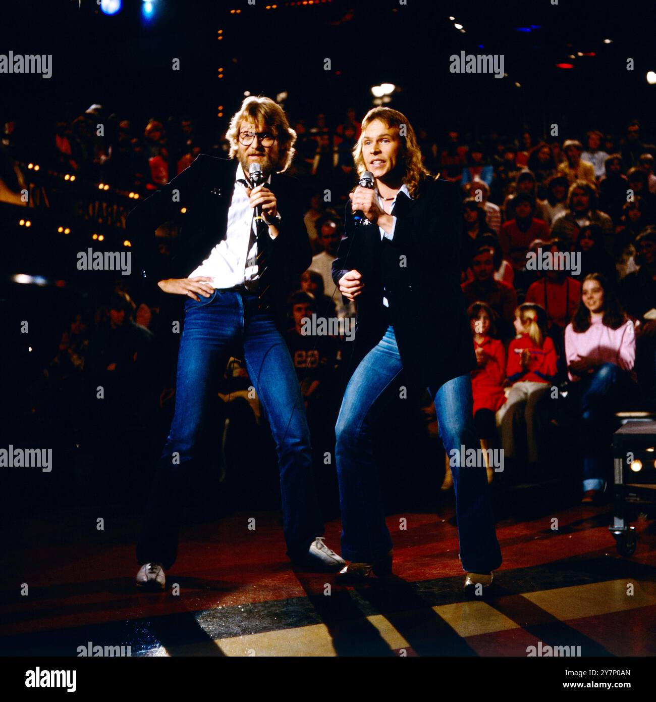 Hitparade, ZDF Musiksendung, 1981, Auftritt: Schlager-Duo Gutsche & Goy ...