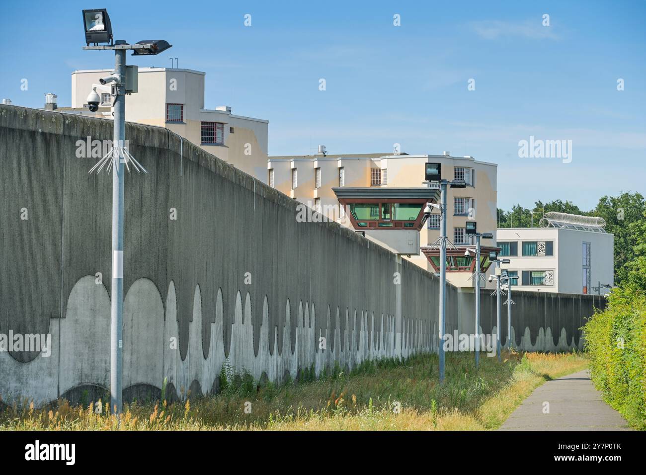 Watchtower and Wall, Tegel Prison, Seidelstrasse, Reinickendorf, Berlin ...