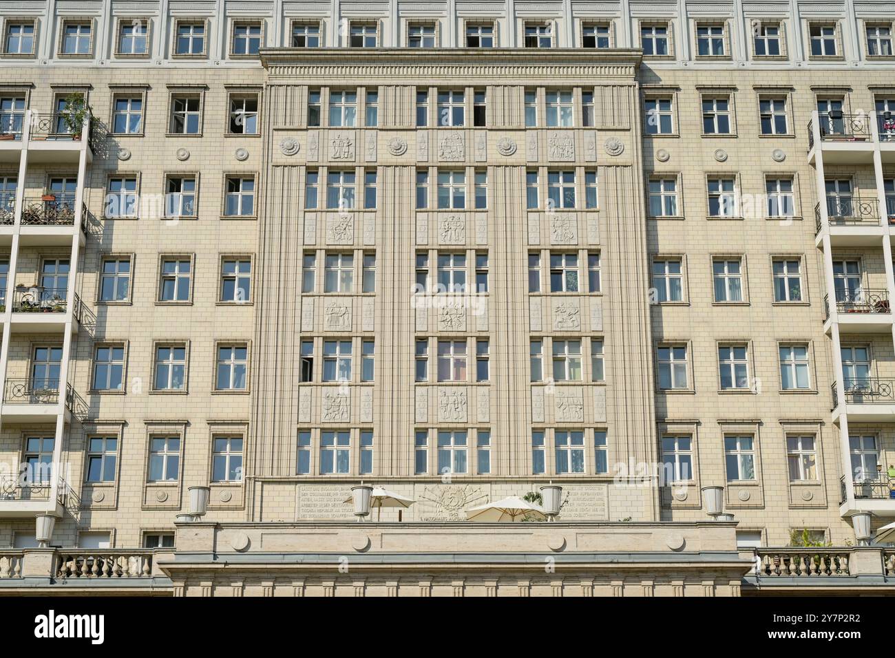 Residential buildings, architecture, Karl-Marx-Allee, Friedrichshain ...