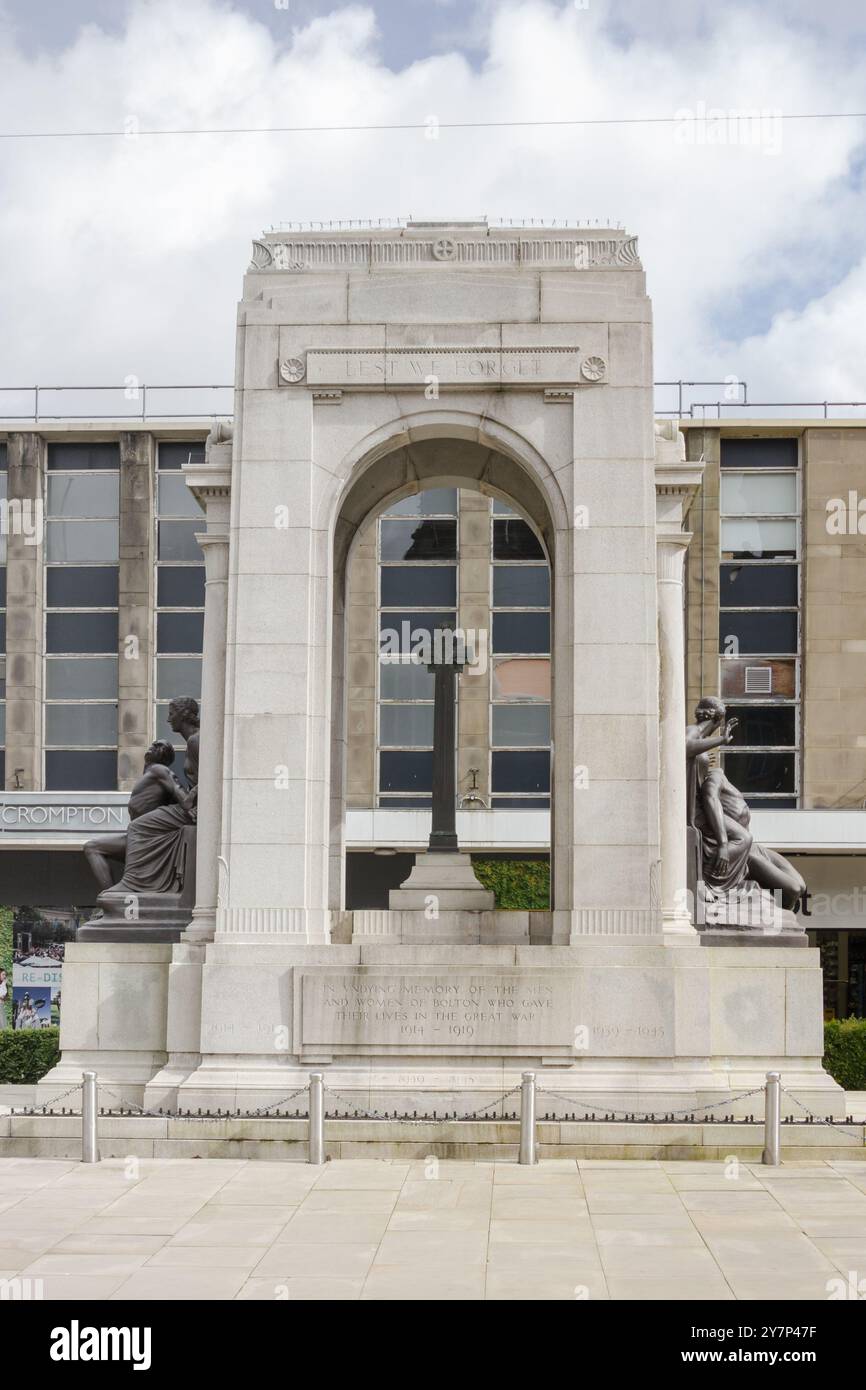 The cenotaph on Victoria Square, Bolton. The war memorial was erected ...