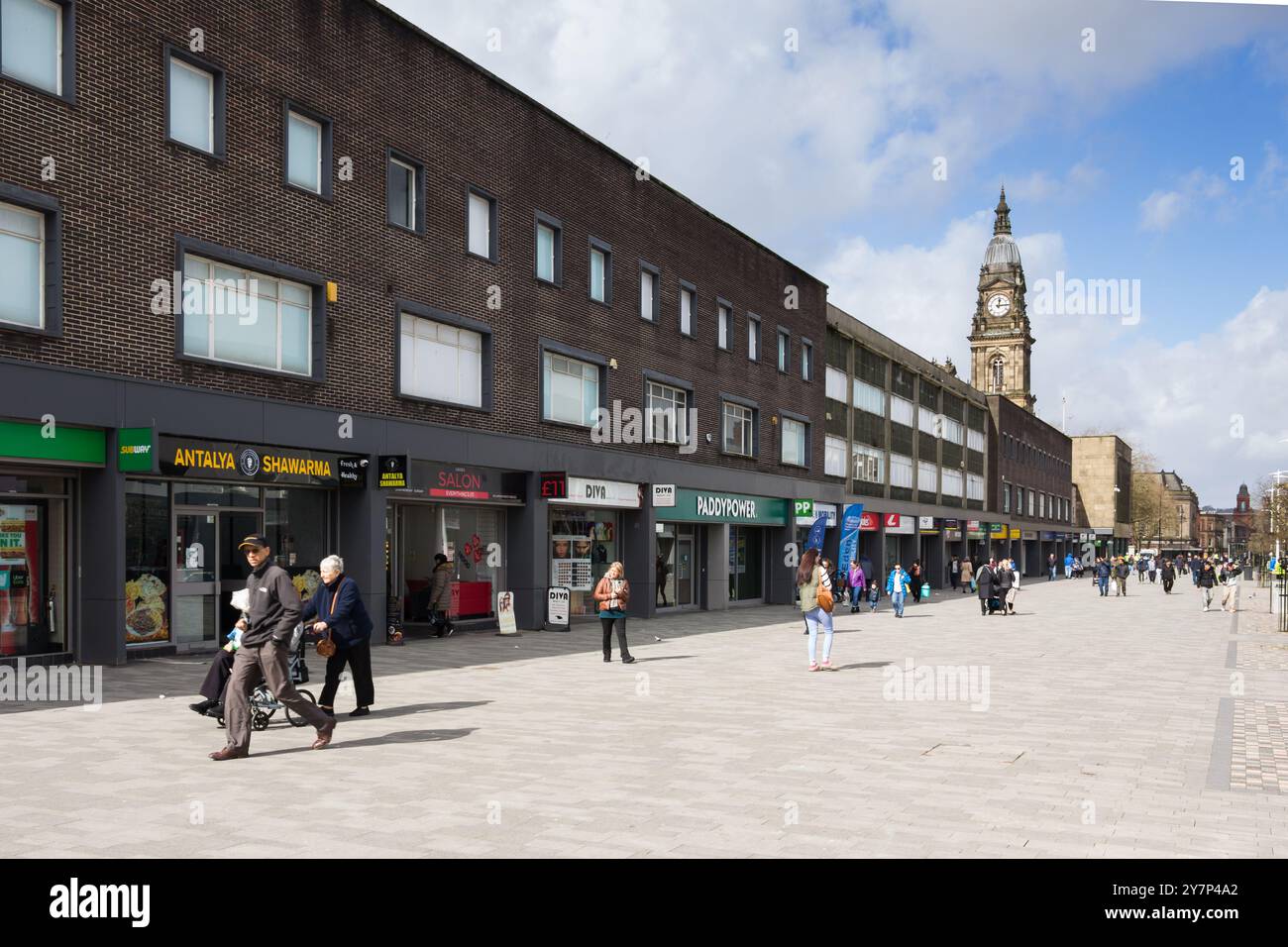 Newport Street, in Bolton town centre, looking towards Victoria Square ...