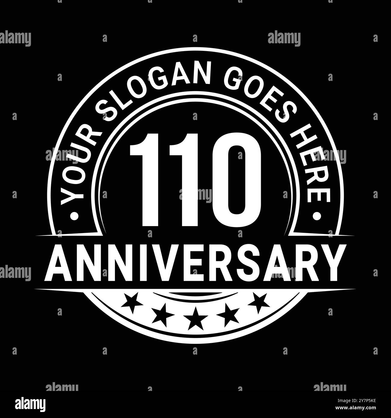 110 years anniversary logo design template. 110th anniversary ...