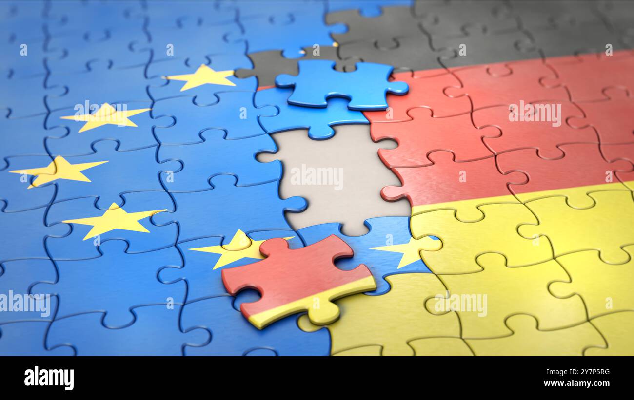 Cooperation between Germany and the EU Stock Photo - Alamy