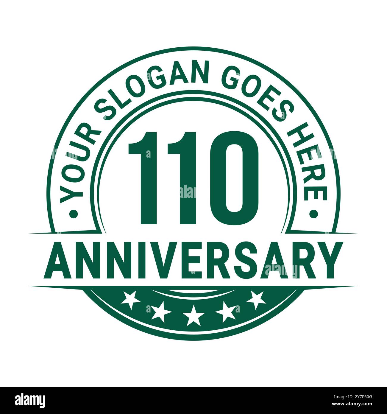 110 years anniversary logo design template. 110th anniversary ...