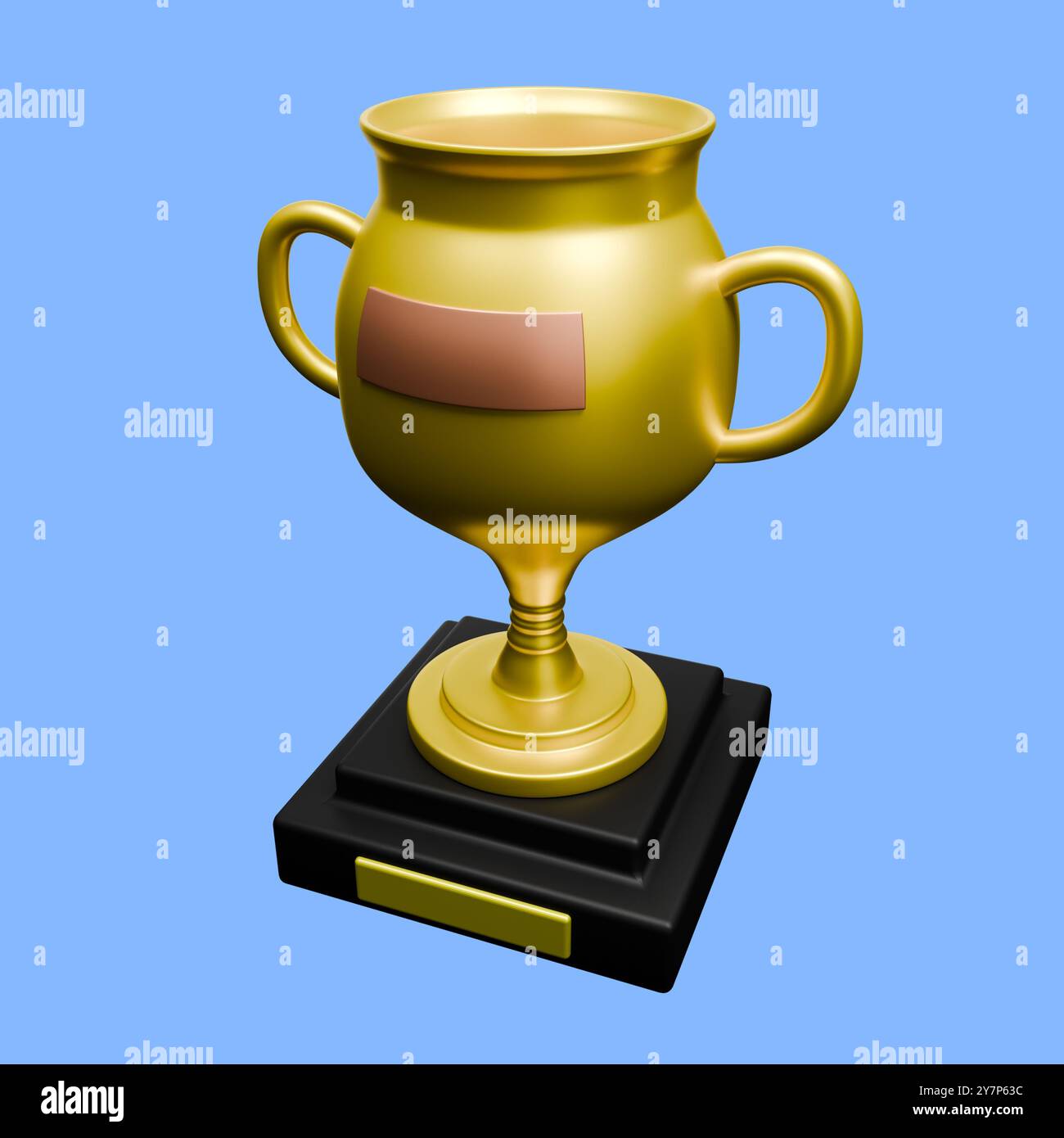 3d render of a golden trophy cup with a winner. Top Quality Guarantee ...